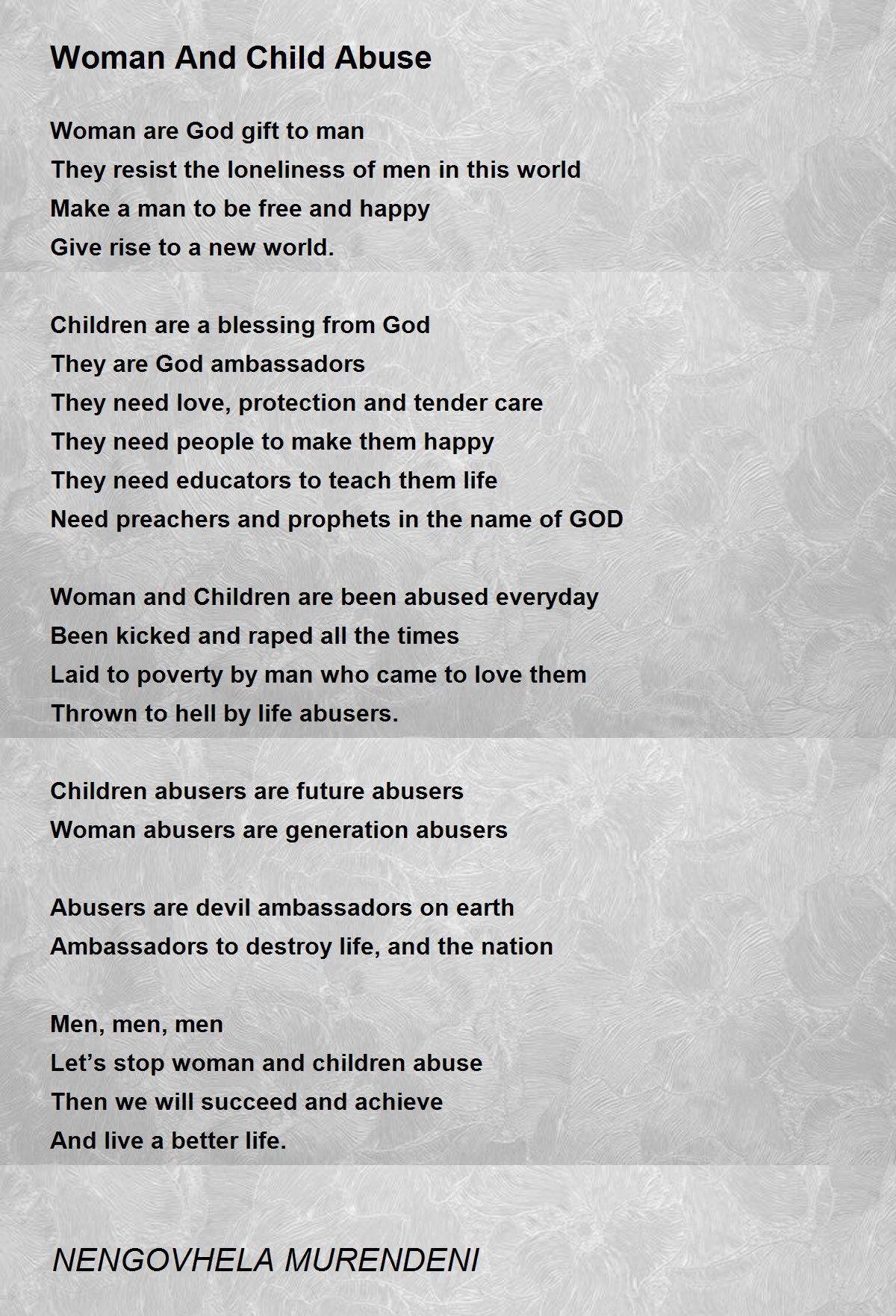 Poem About Child Abuse | Sitedoct.org