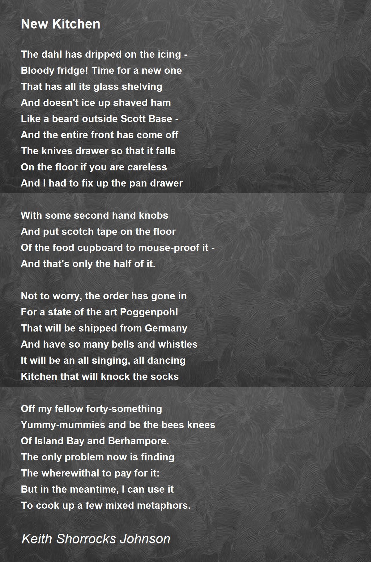 Poem About The Kitchen