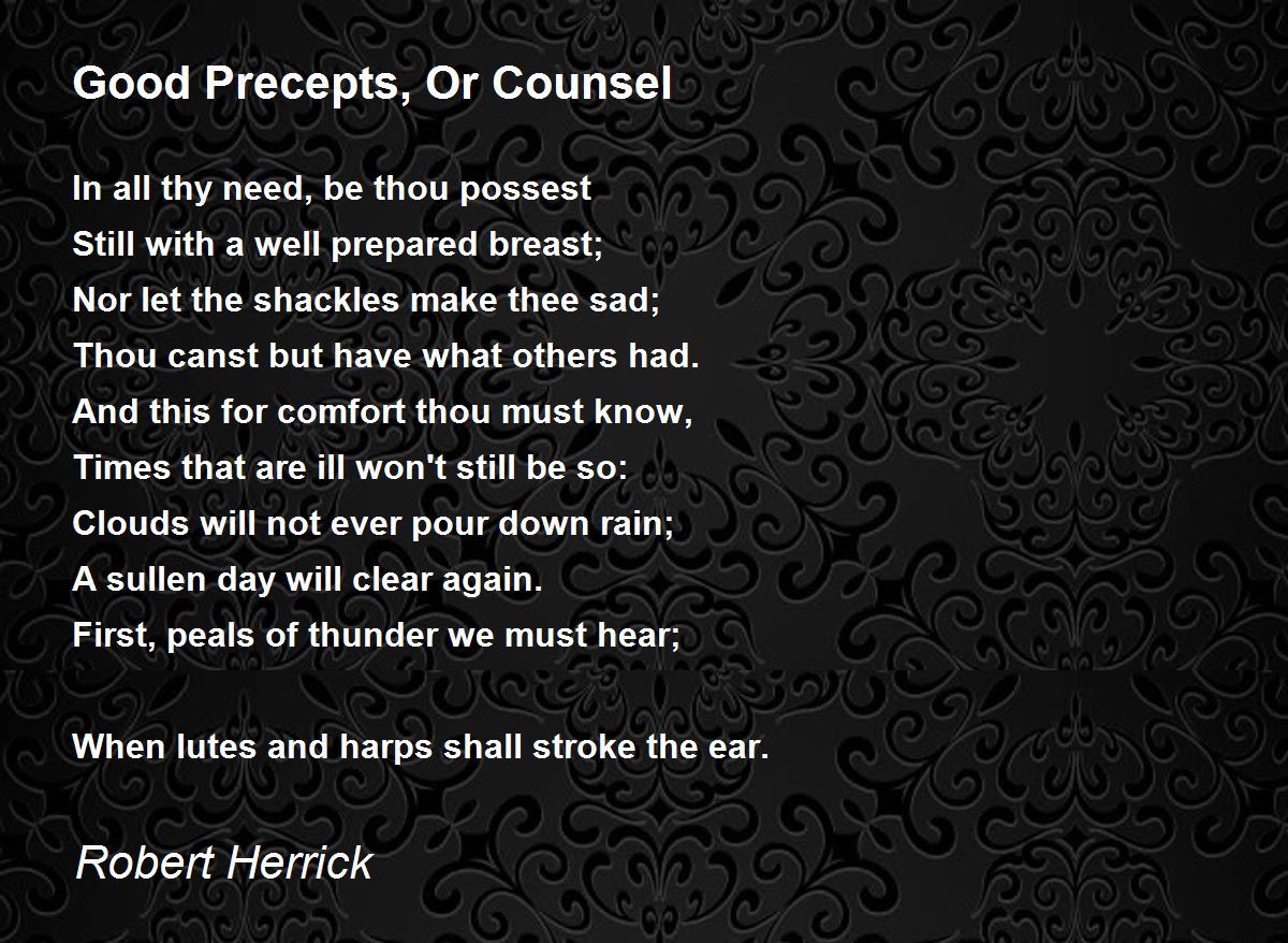 Good Precepts Quotes