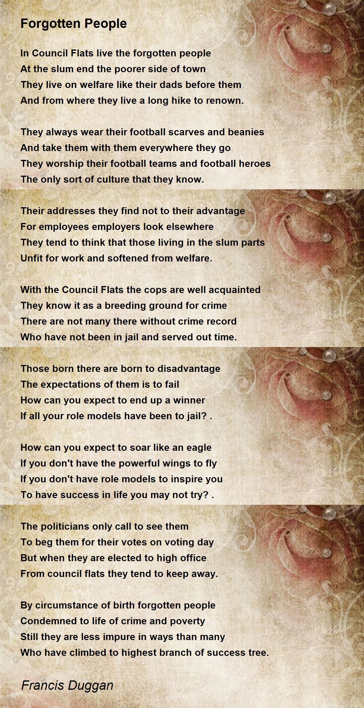 Poems About Being Forgotten