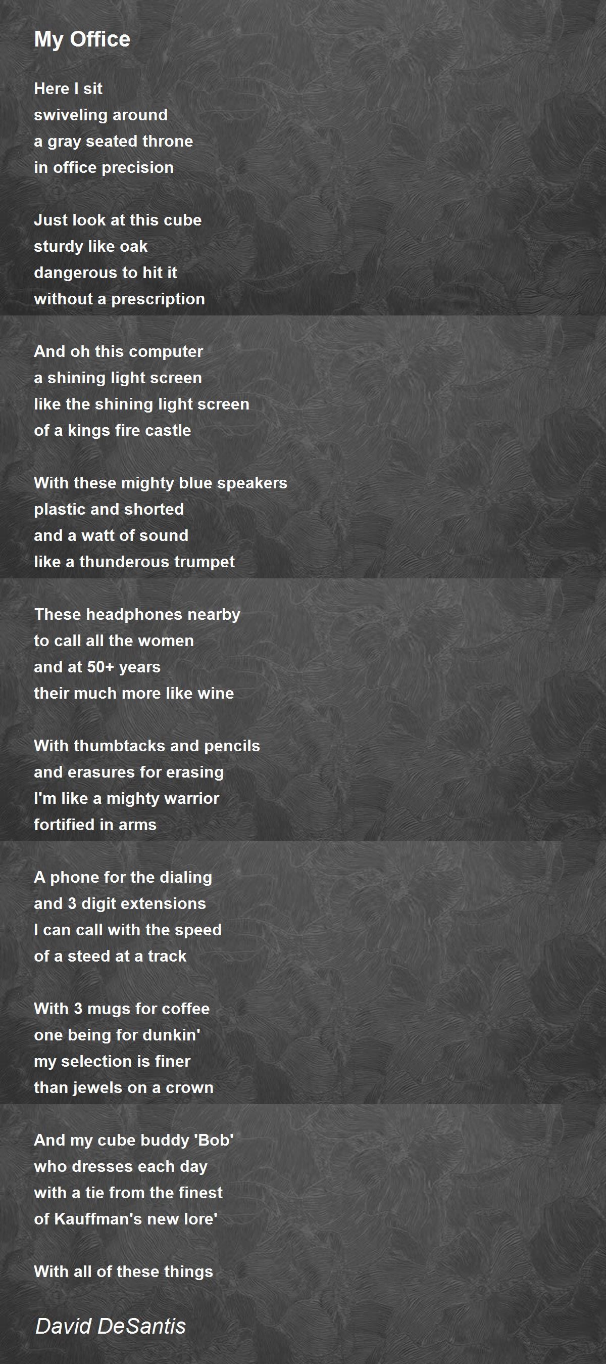 Poem Office Kitchen Clean