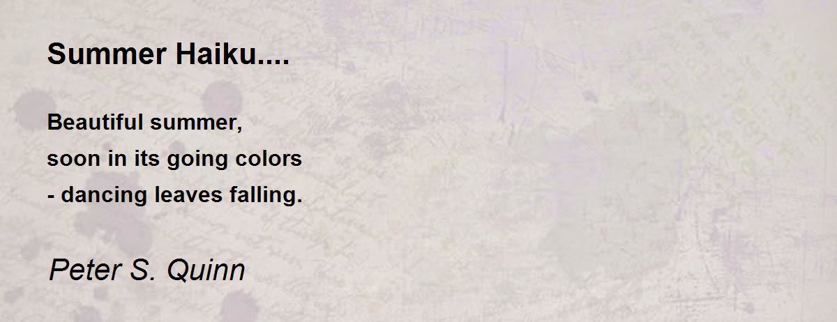 Summer Haiku Poem | Haiku Poems En Francais – VBDEQ
