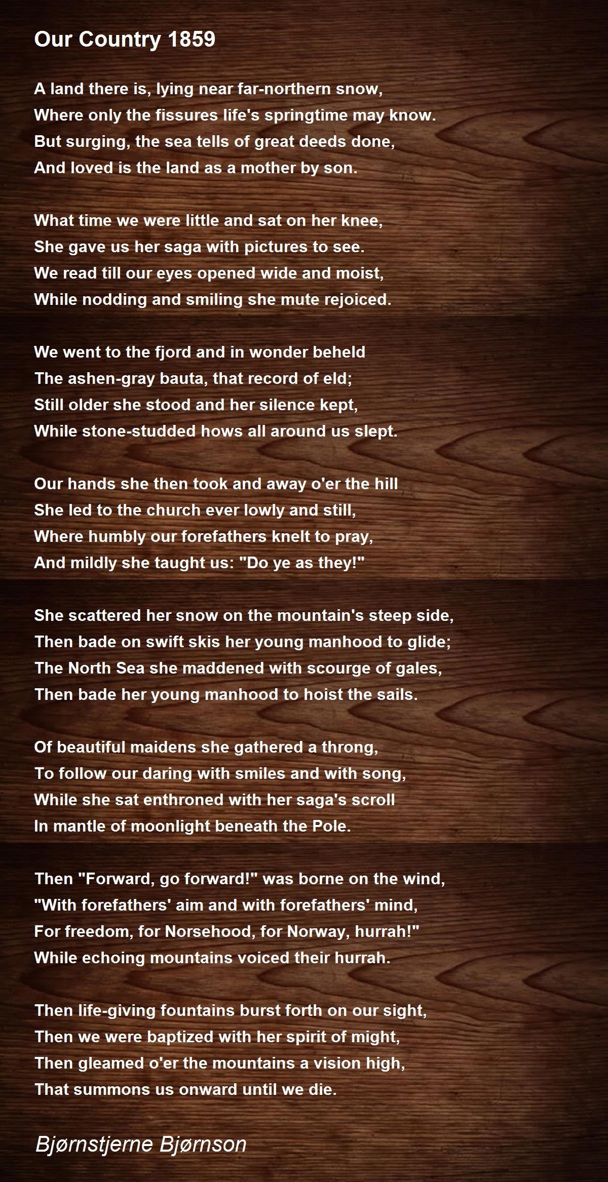 Poems About The Country