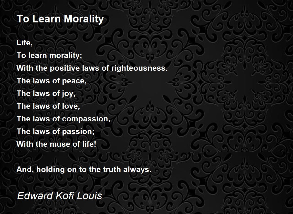 Poetry About Morals