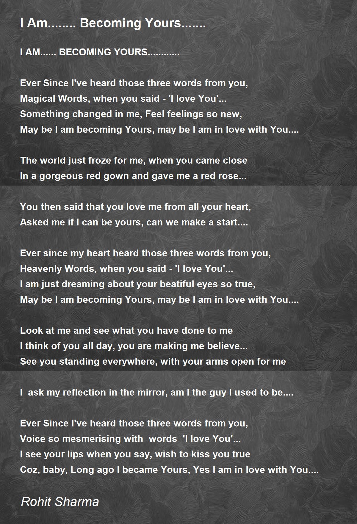 I Am All Yours Poem | Sitedoct.org