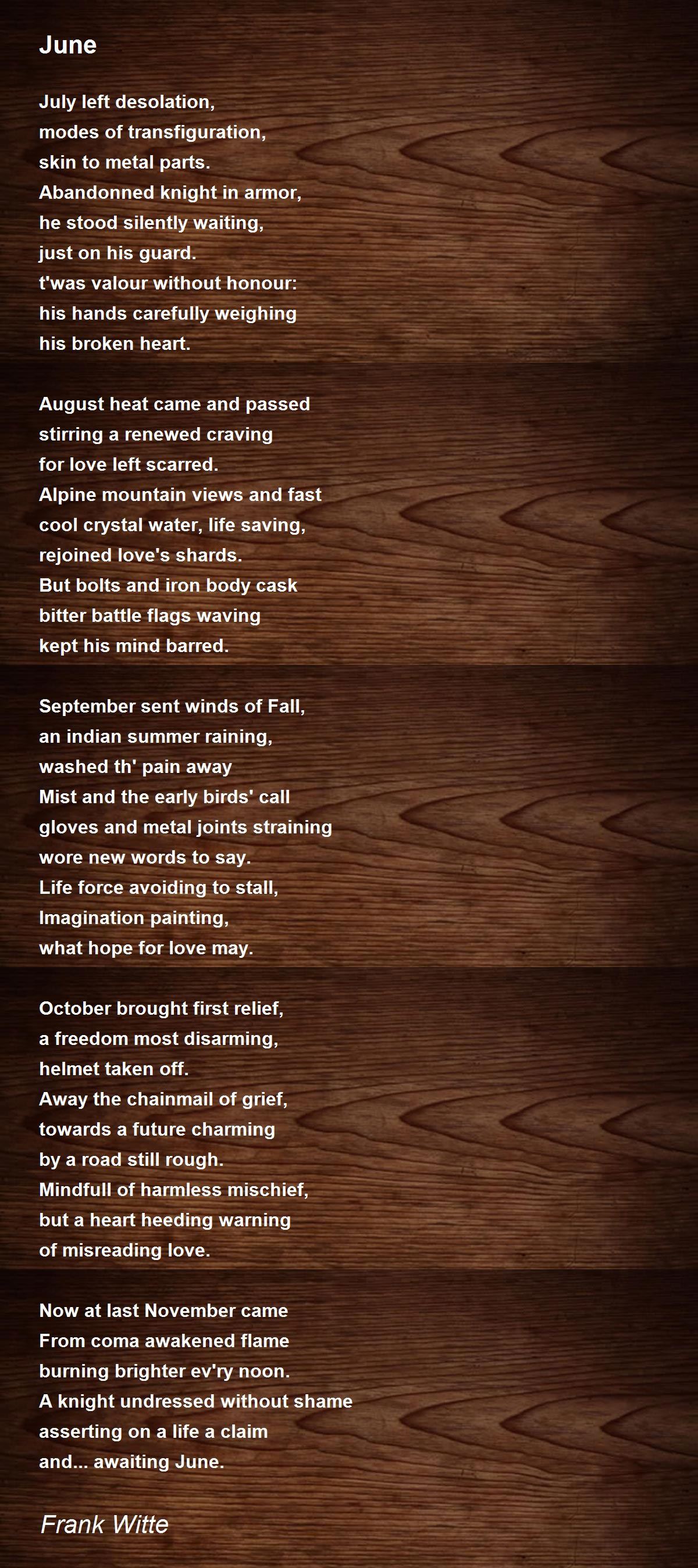 Short Poem About June at Alexis Stanford blog