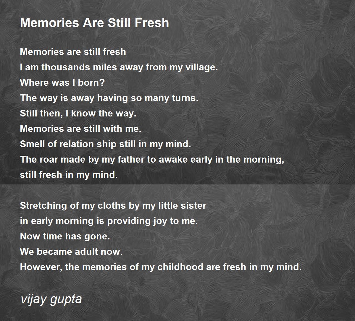 Fresh Memories Quotes