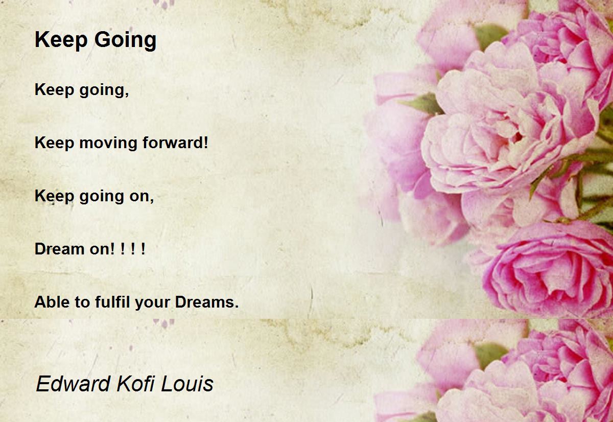 Keep Going Poem