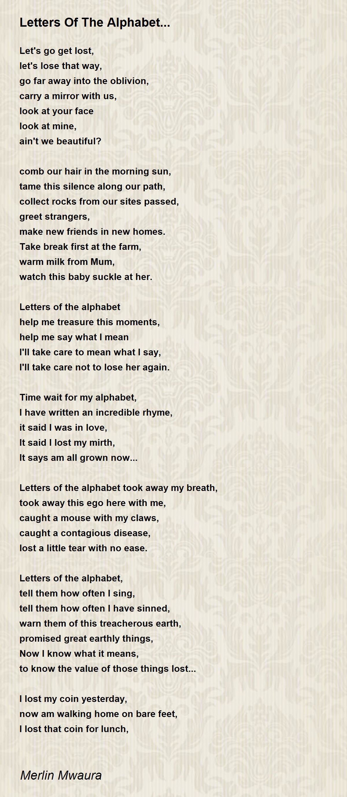 Famous Short Poetry Alphabet