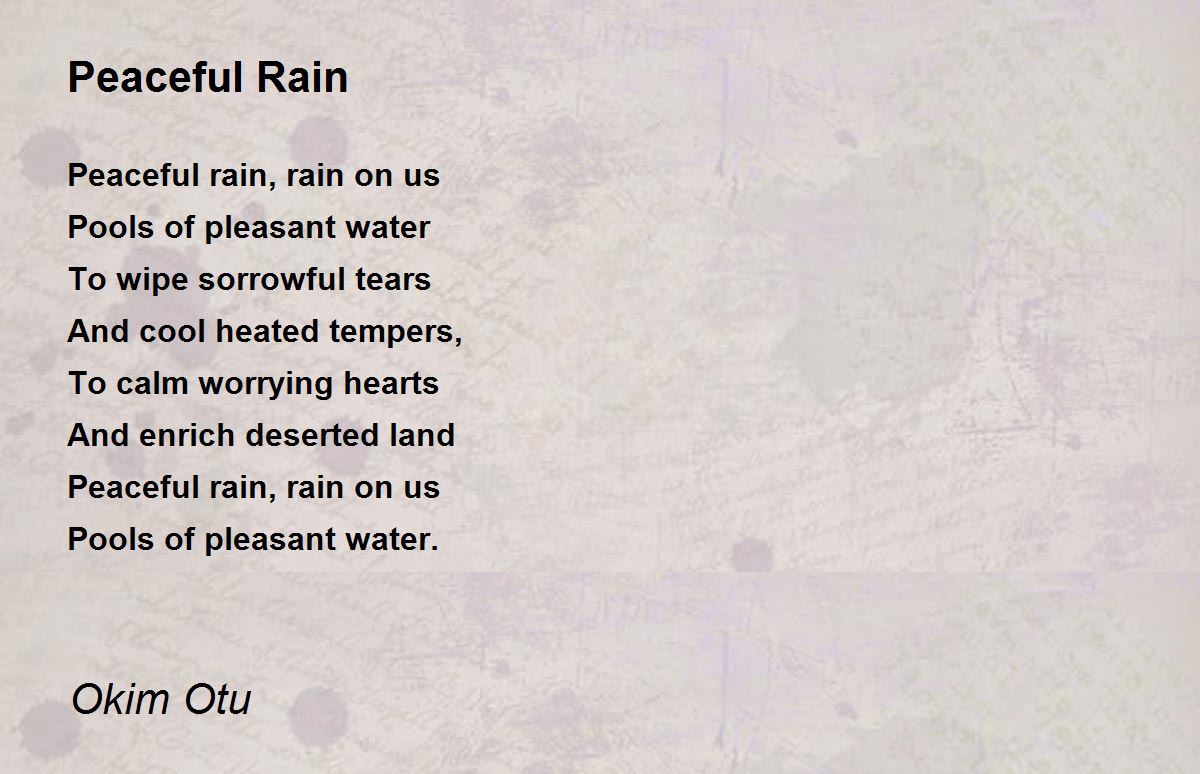 Peaceful Rain Quotes