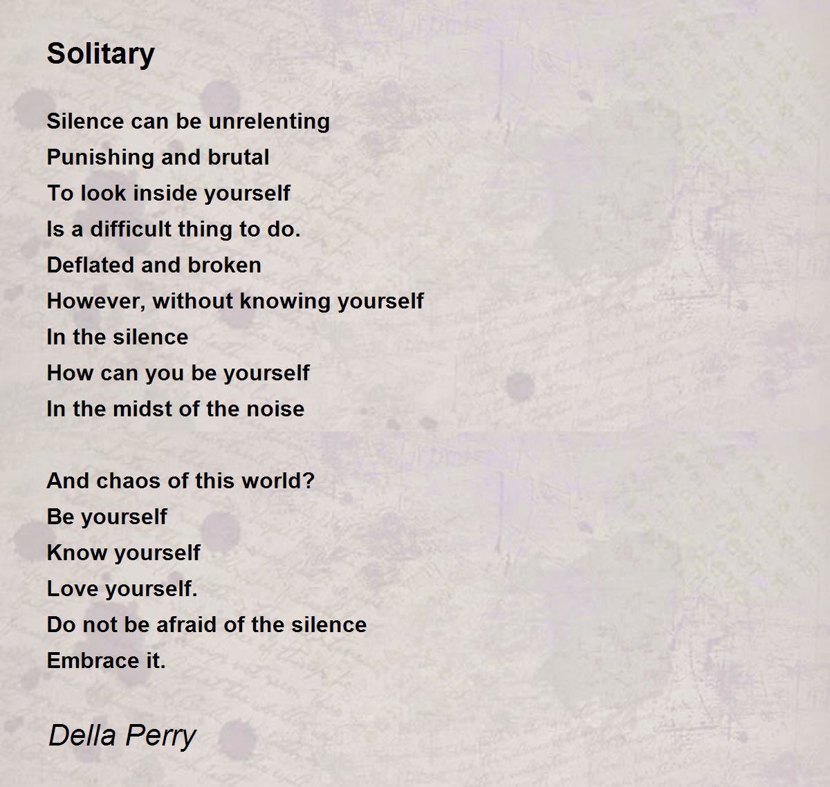 Solitary Poems