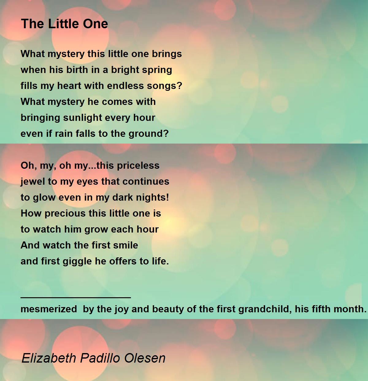 Welcome Little One Poem