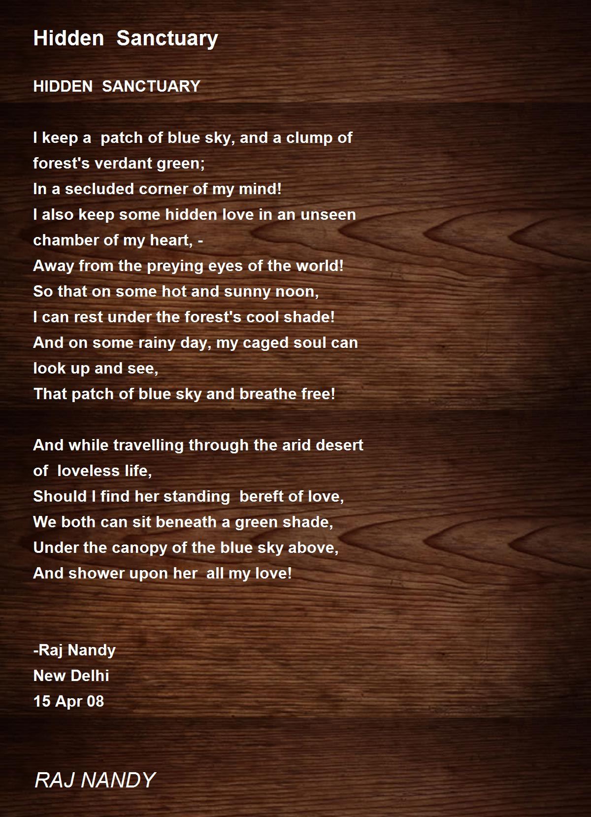 Hidden Sanctuary Quotes