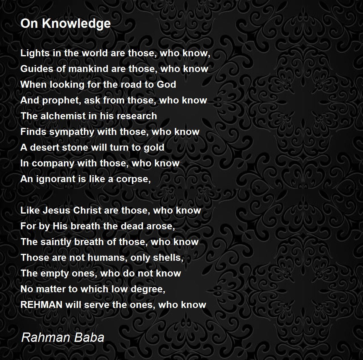 Knowledge Poems Quotes
