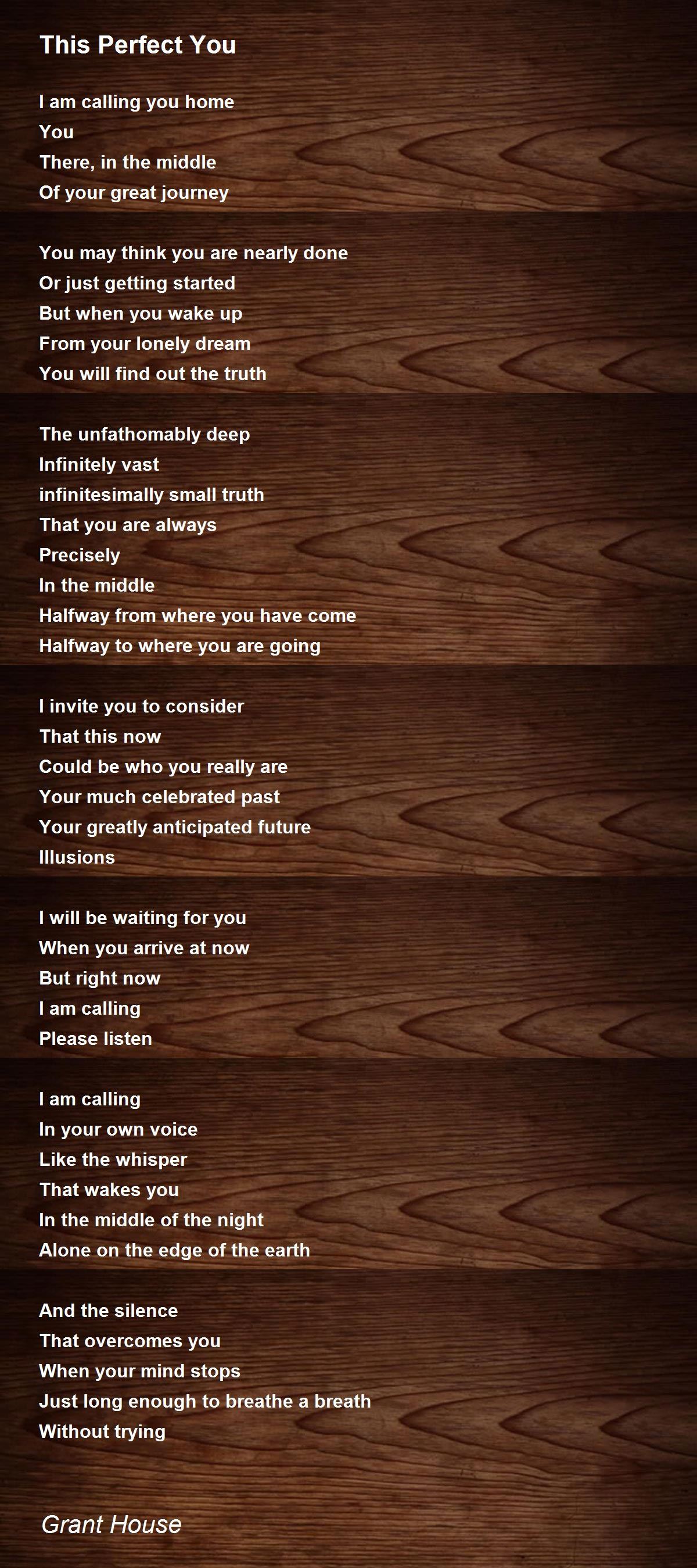 You Are Perfect To Me Poem
