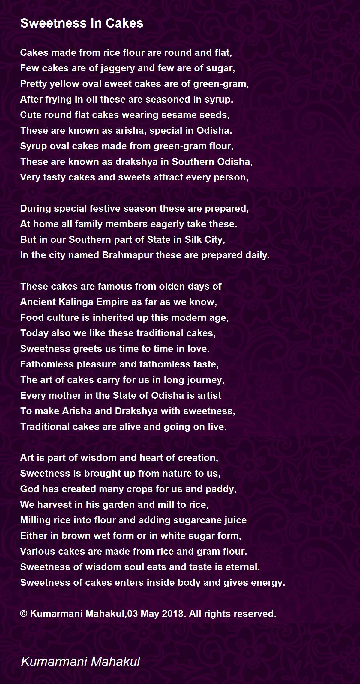 Sweet Treat Poem