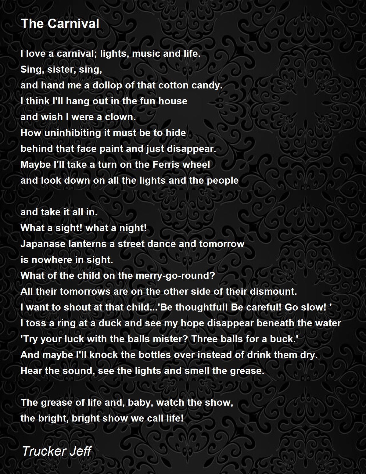 The Carnival - The Carnival Poem by Trucker Jeff