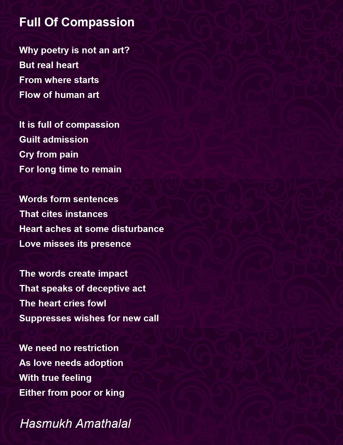 Compassion Poems Quotes