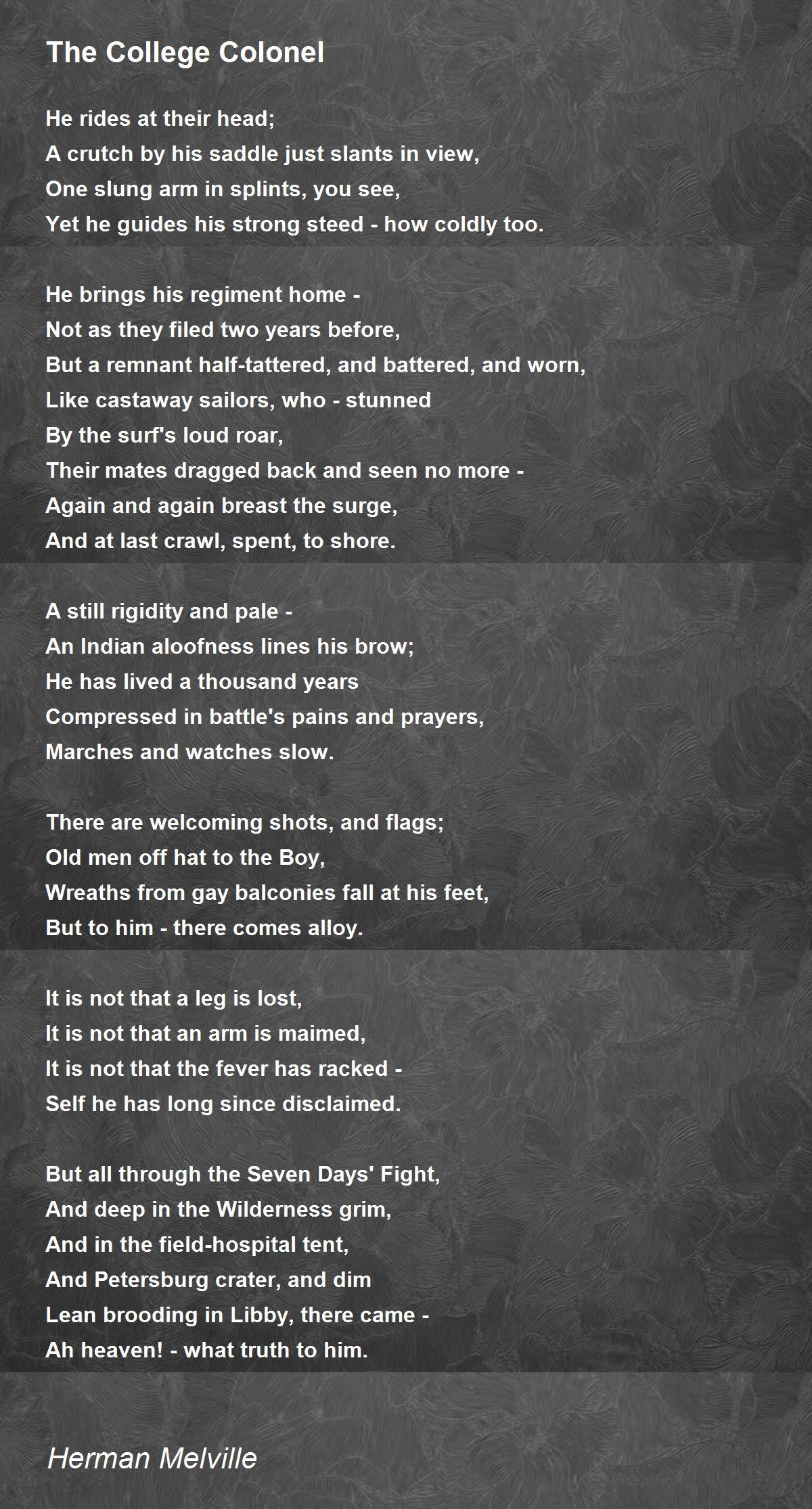 The Colonel Poem Meaning | The Colonel Analysis – ILVRR