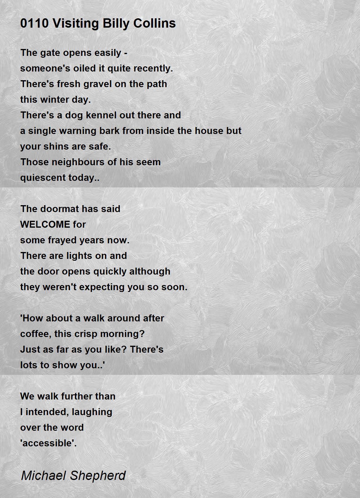 Introduction To Poetry Poem By Billy Collins Poem Hunter