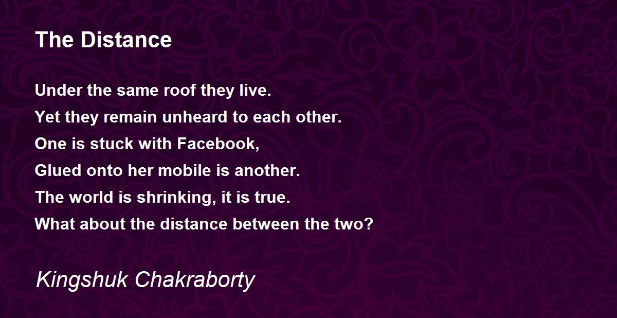 In A Time Of Distance Poem at Tammy Pough blog