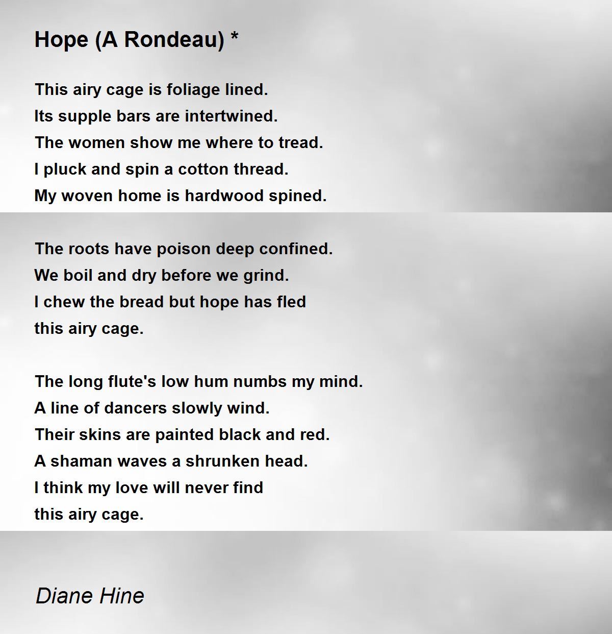 Hope (A Rondeau) * Poem by Diane Hine - Poem Hunter