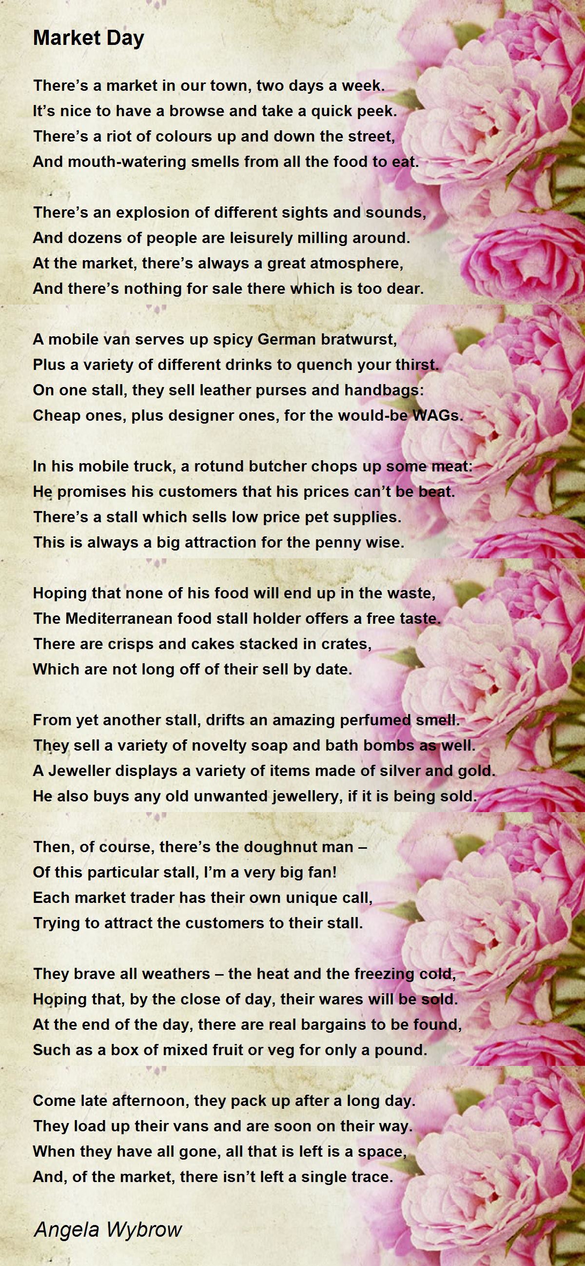 Market Day - Market Day Poem by Angela Wybrow
