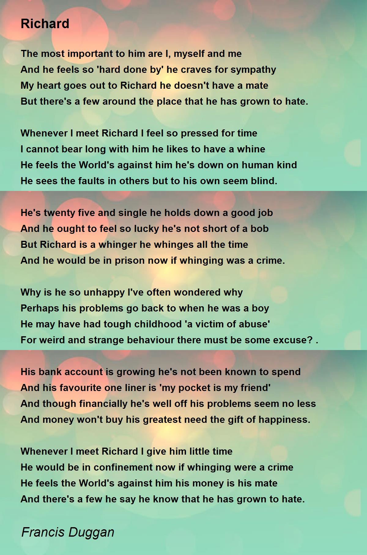 The Poem By Richard at Callum Melvin blog