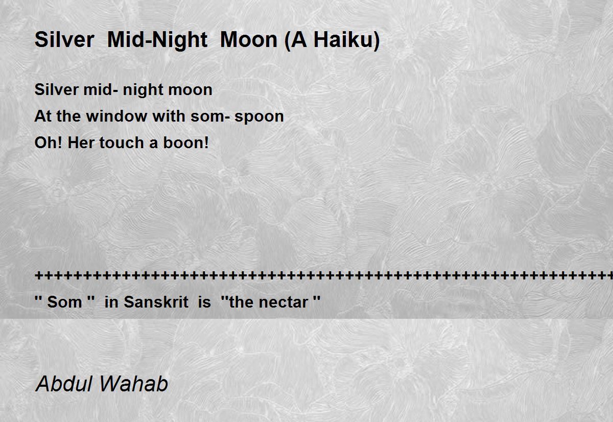 Haiku Poems About The Moon