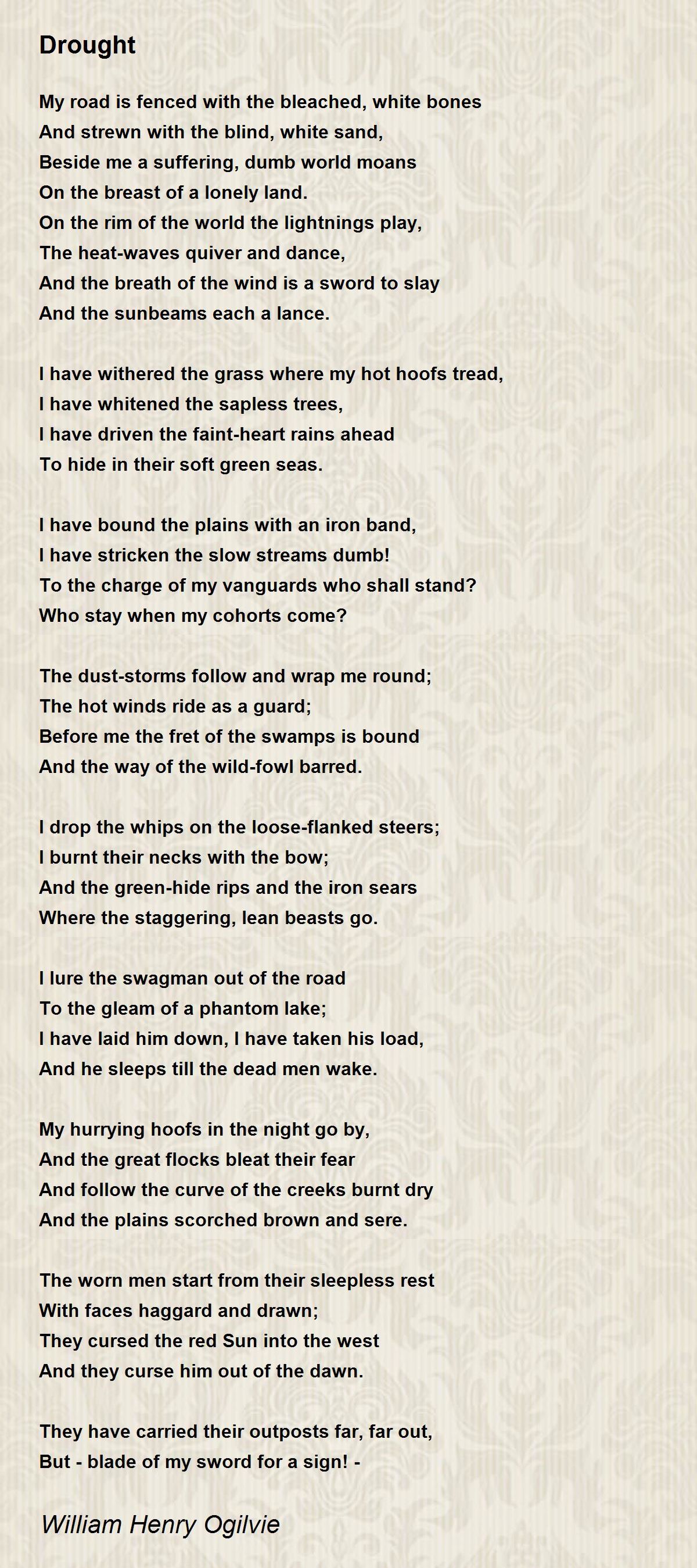 Drought Poem by William Henry Ogilvie - Poem Hunter