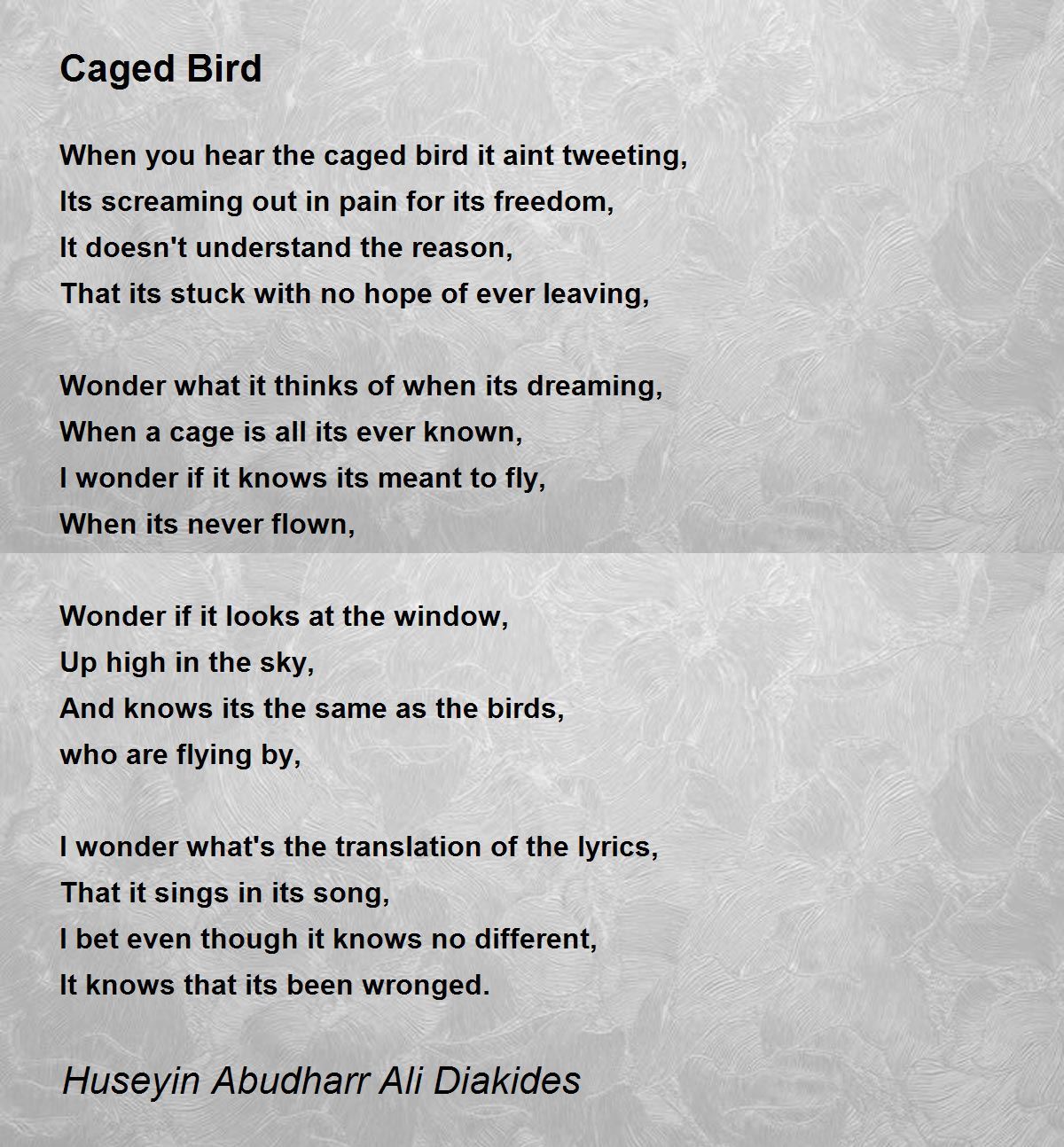 Caged Bird Poem