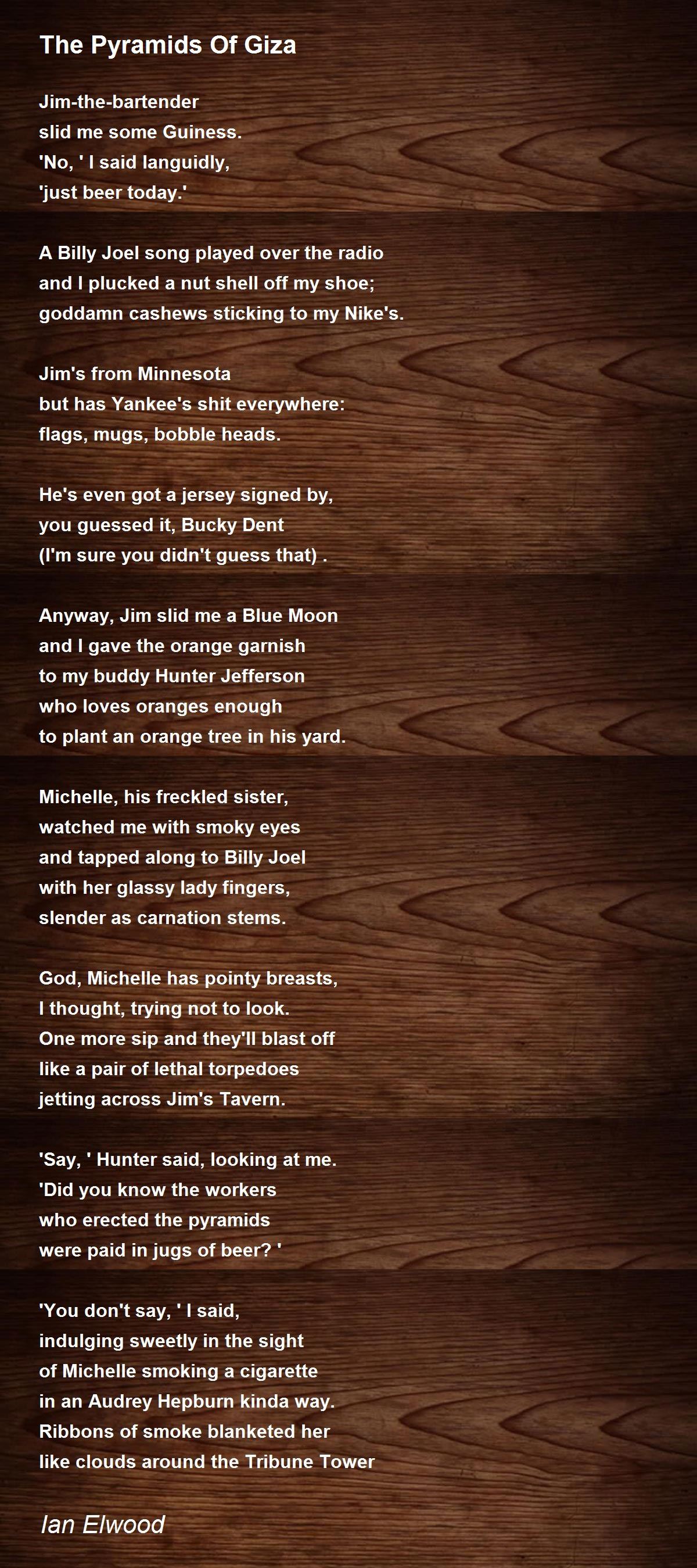 The Pyramids Of Giza - The Pyramids Of Giza Poem by Ian Elwood