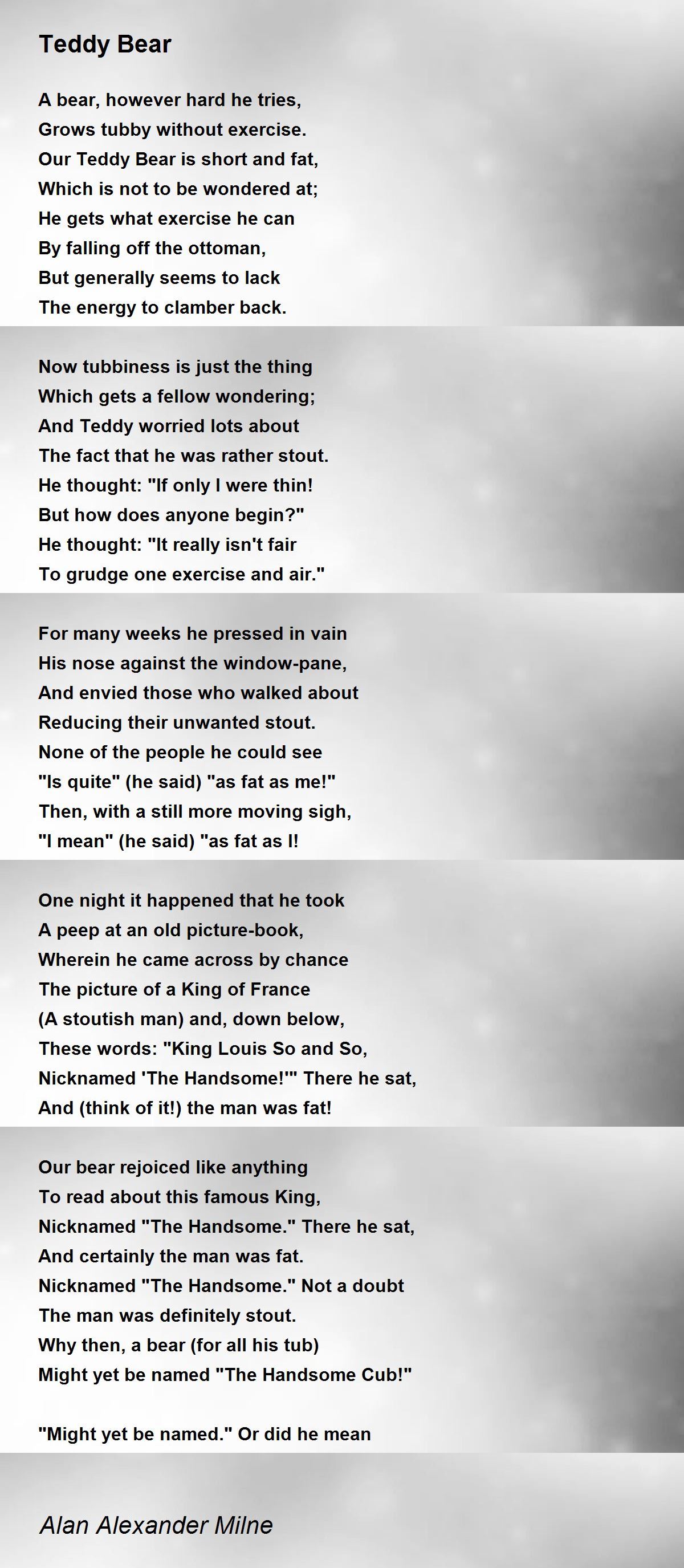 Bear Poems By Famous Poets at Willie Liggins blog