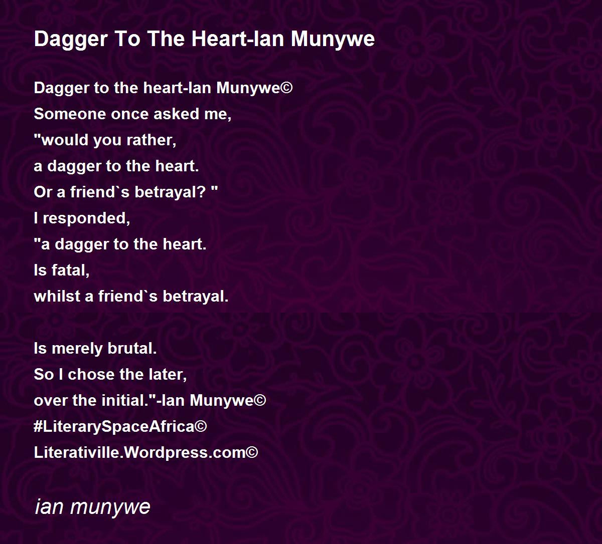 Dagger In Heart Quotes