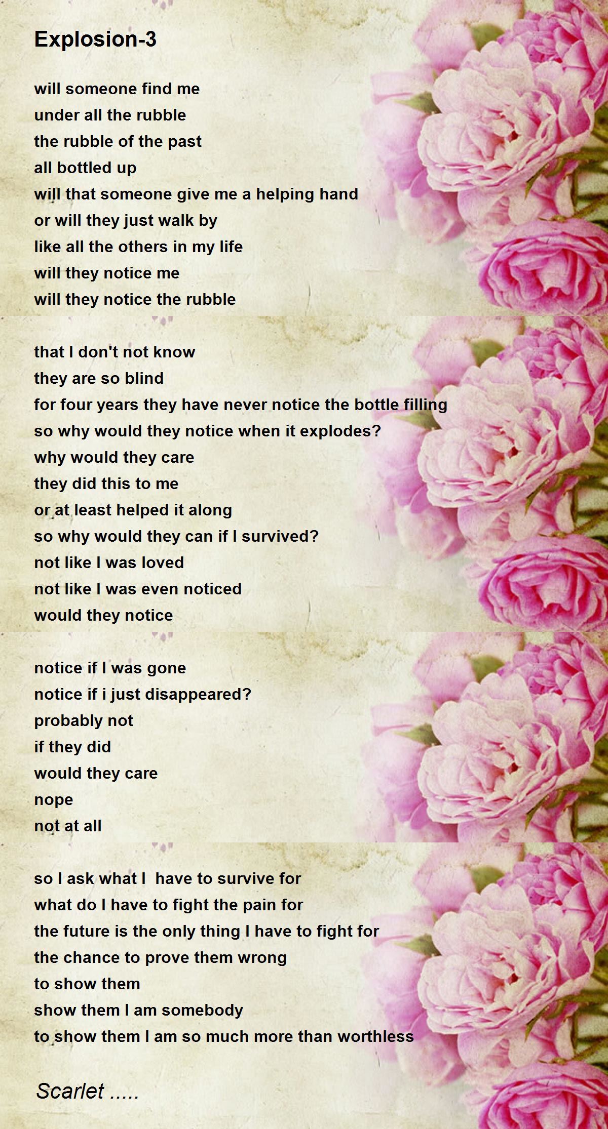 Explosion-3 - Explosion-3 Poem by Scarlet .....