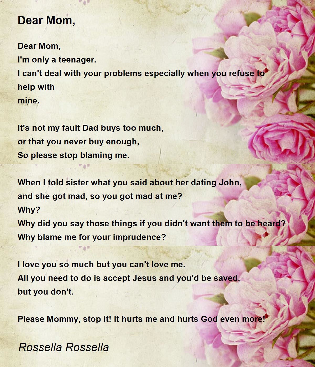 Mommy Dearest Poem