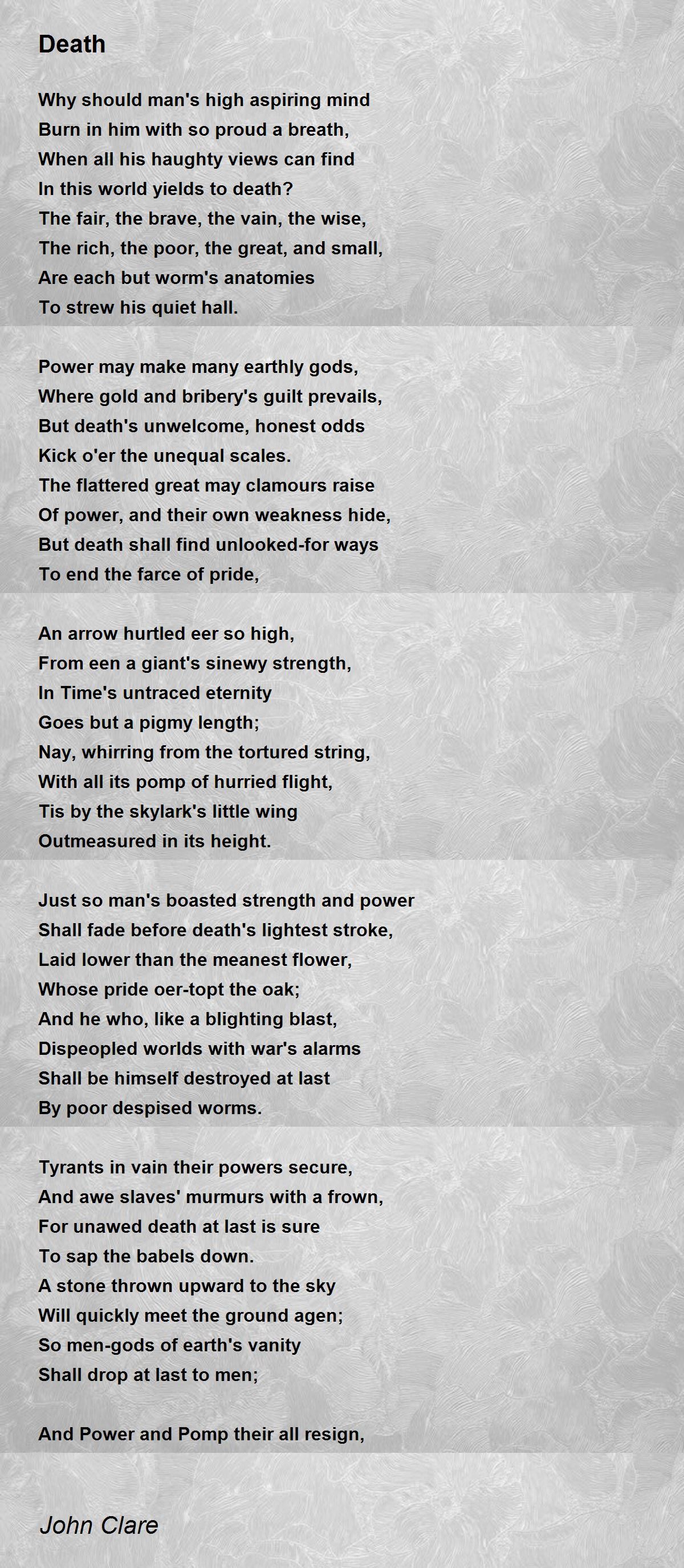 Ode Poems About Death