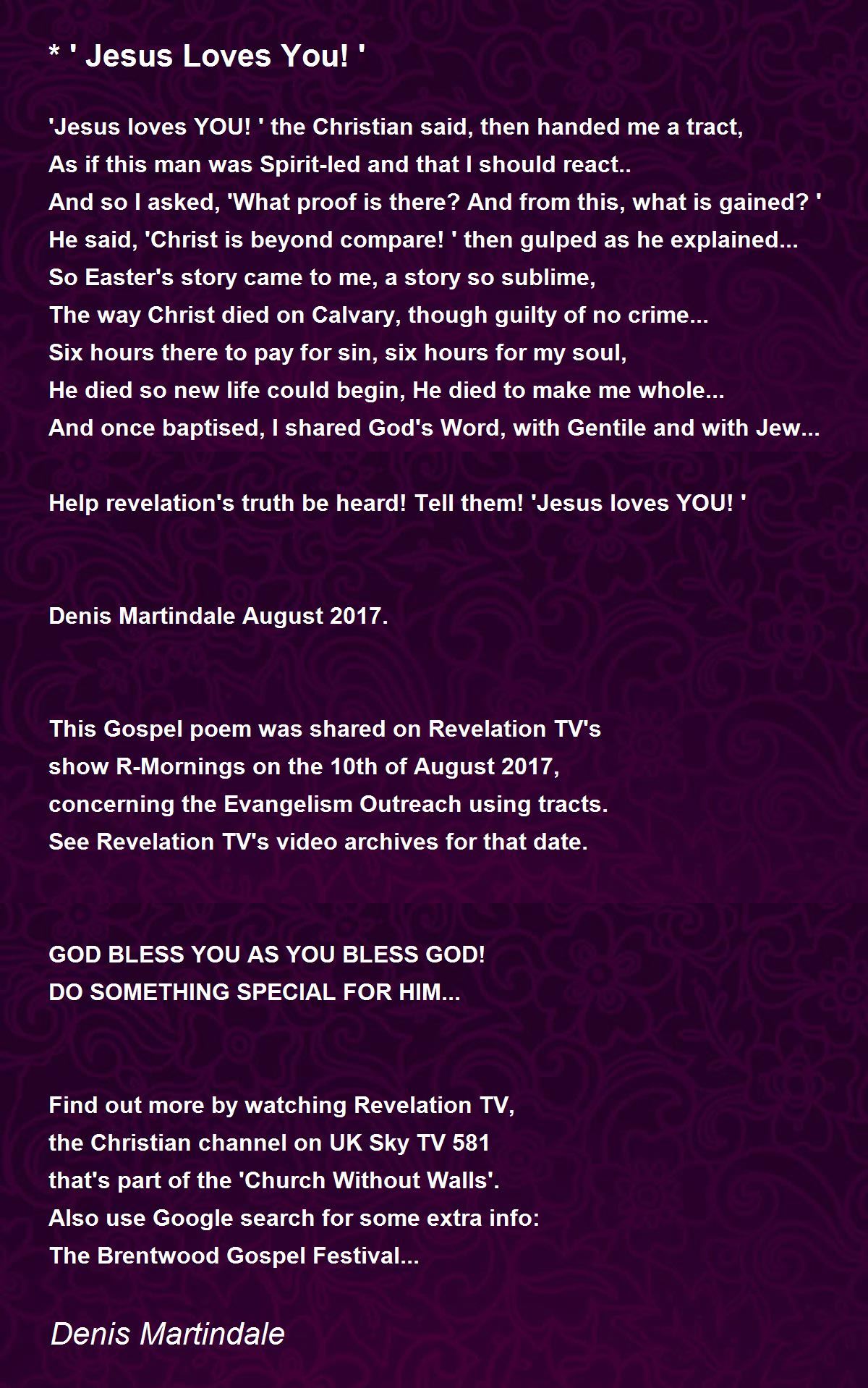 Love Poems For Jesus