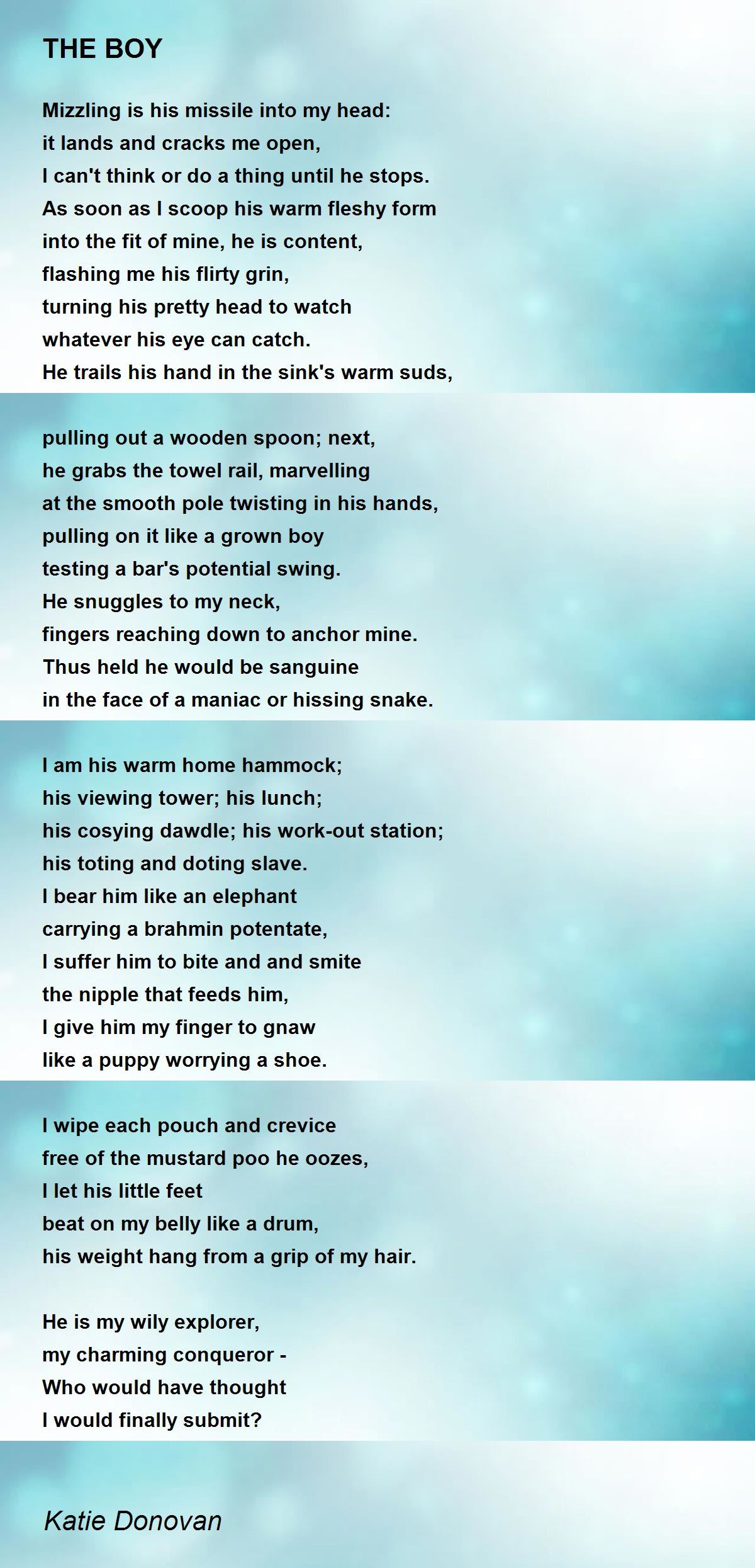 Inspirational Poems For Boys