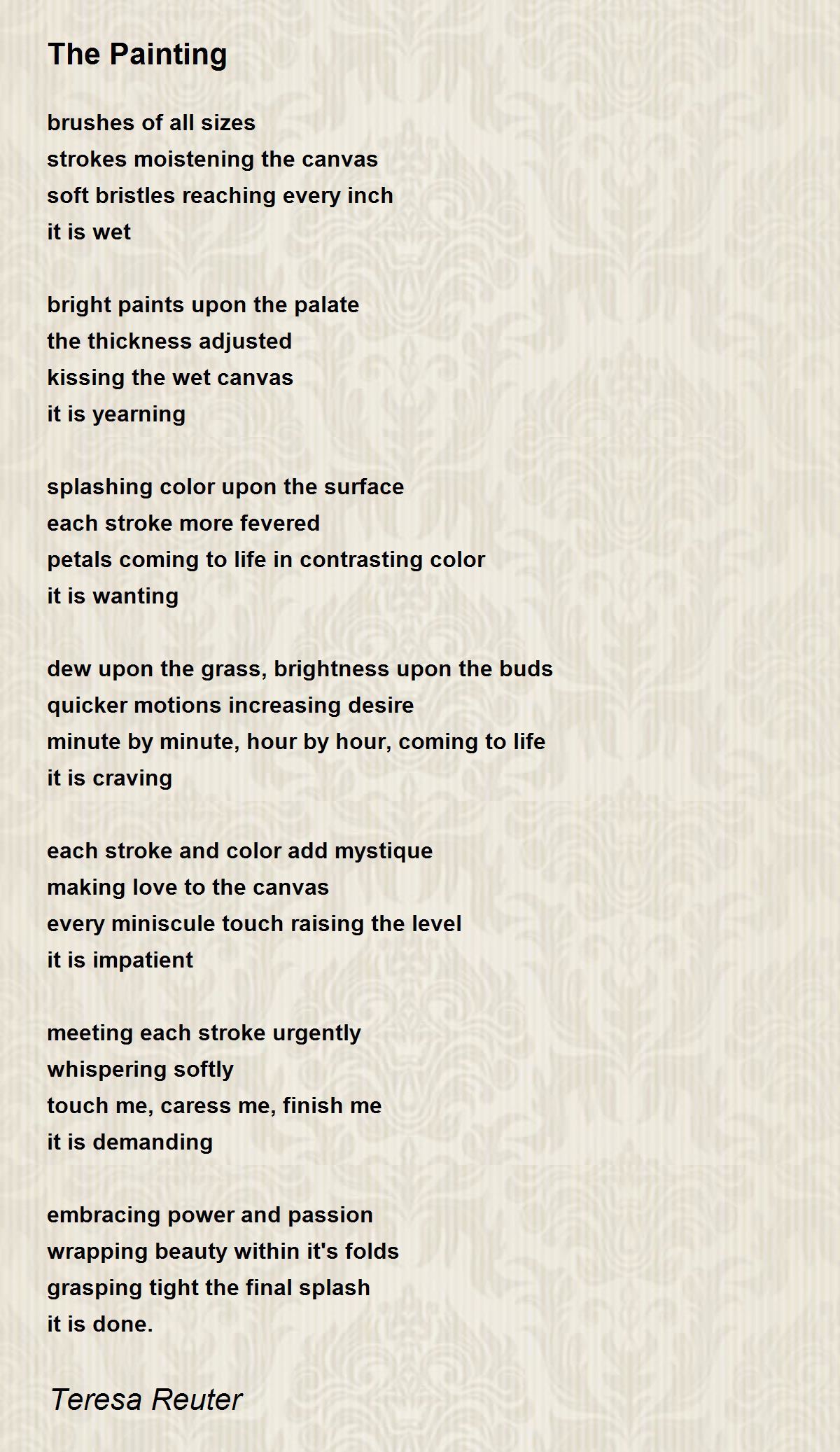 The Painting - The Painting Poem by Teresa Reuter
