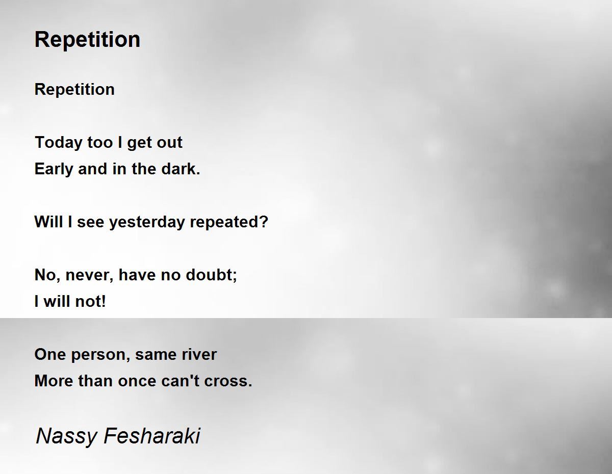 Repetition Poem