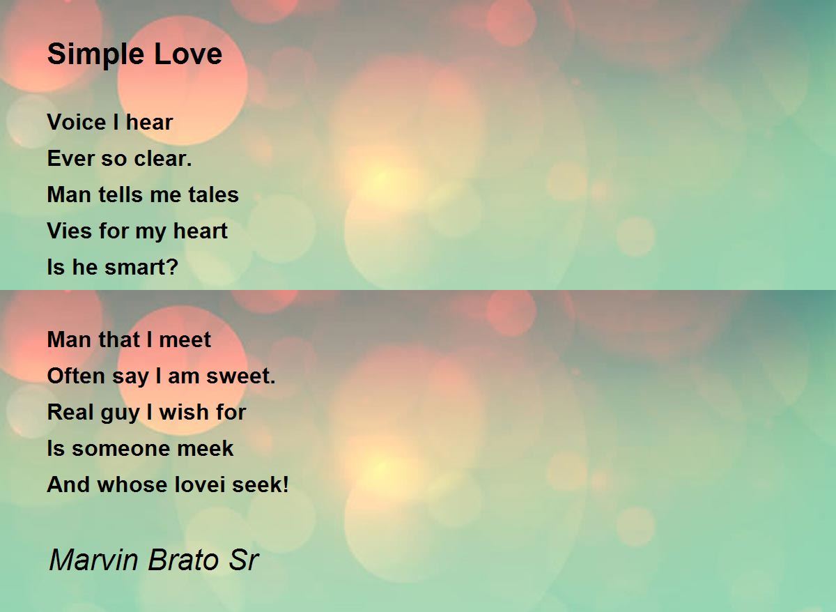 Simple Love Poem
