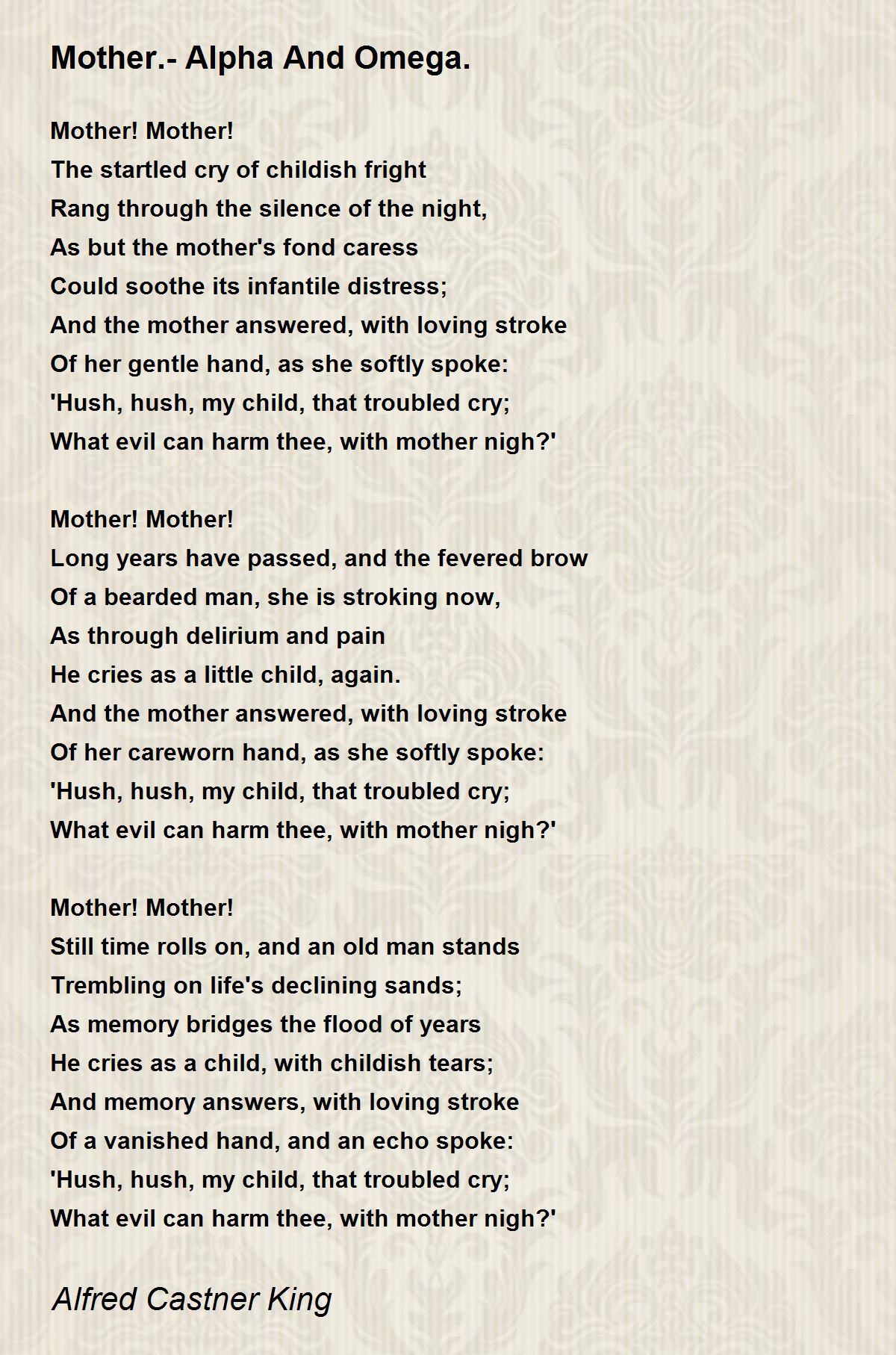 Mother.- Alpha And Omega. by Alfred Castner King - Mother.- Alpha And ...