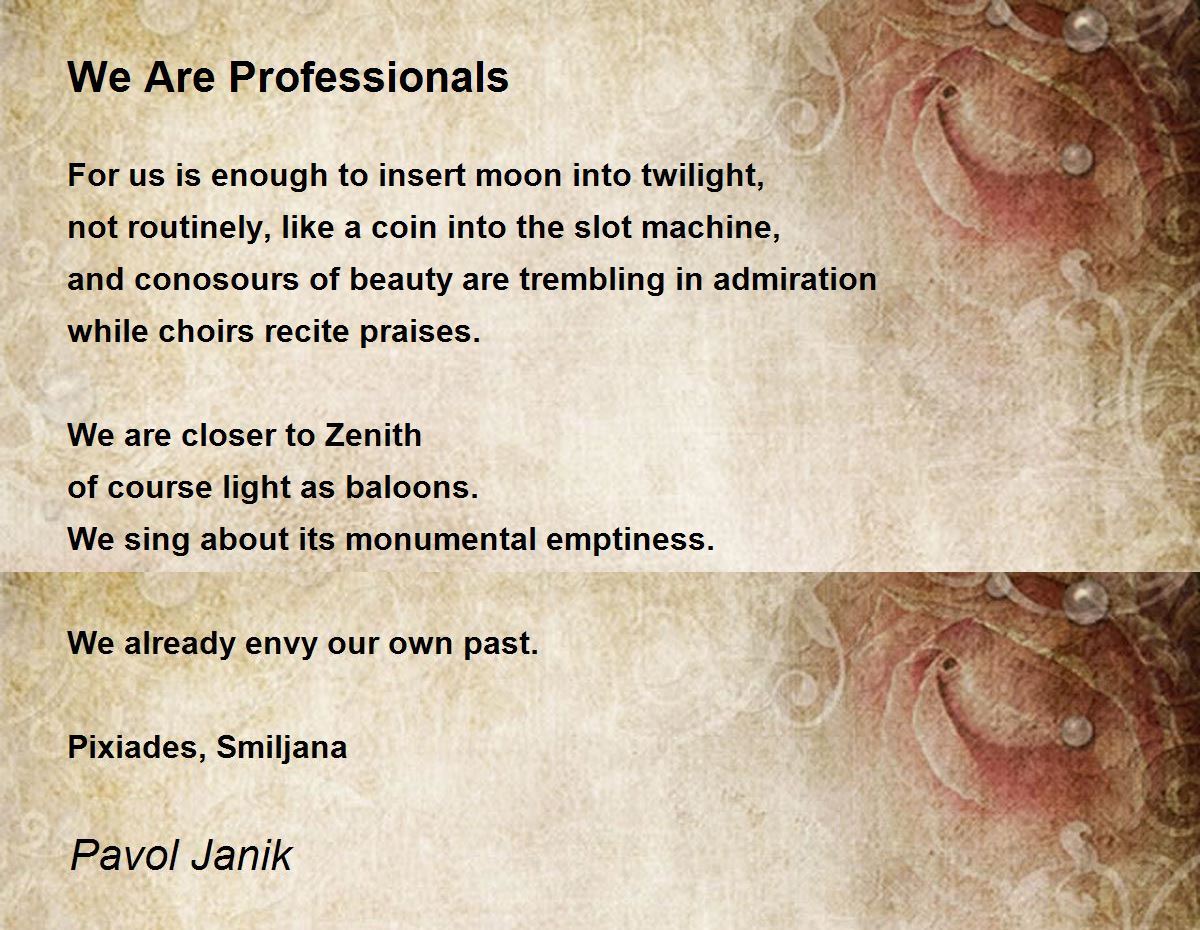 National Activity Professionals Week Poems