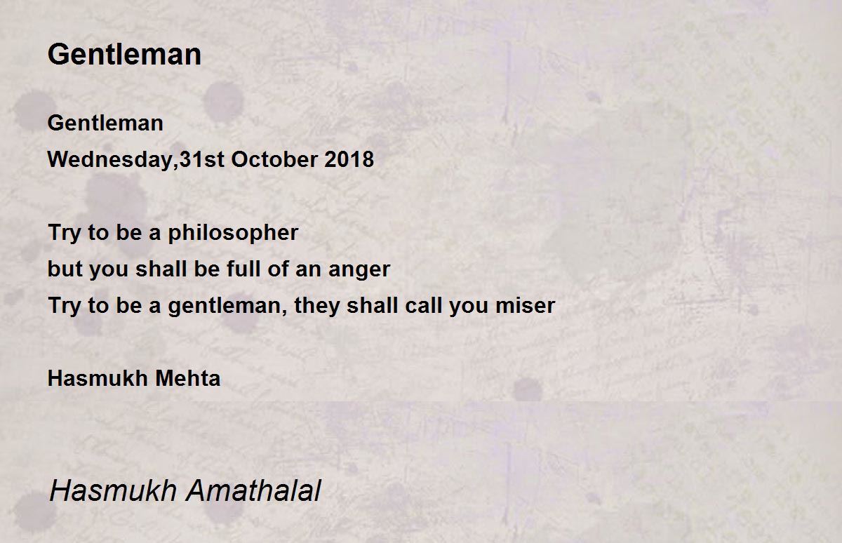 Gentlemen Quotes And Poems