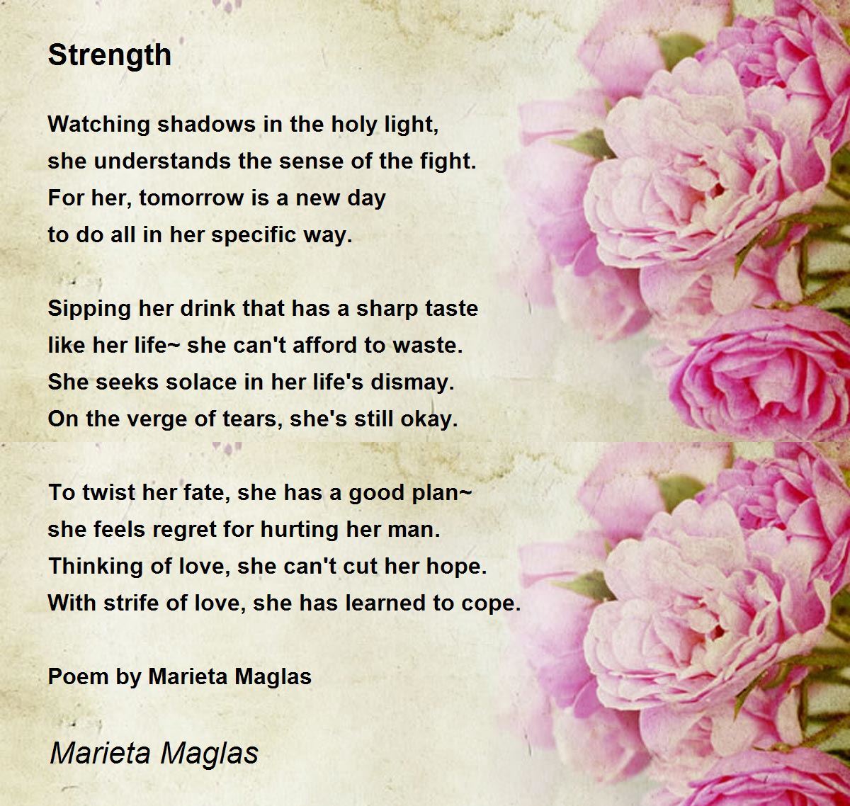 Strength - Strength Poem by Marieta Maglas