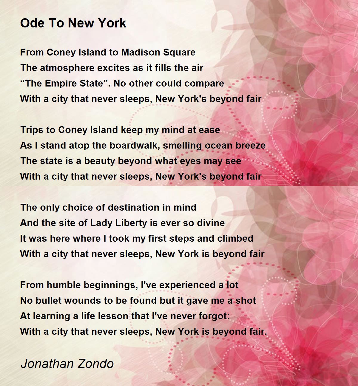 New York Address Poem at Indiana Seery blog