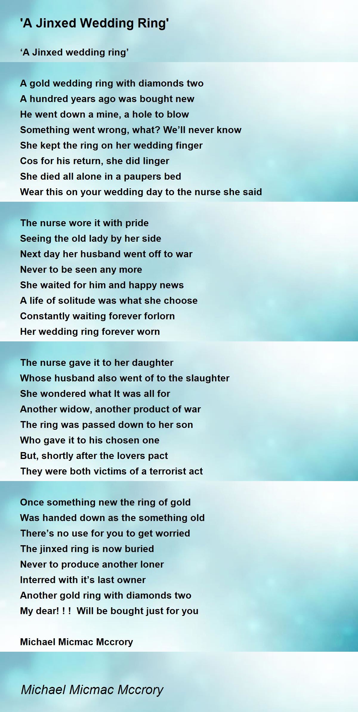 Wedding Ring Poems