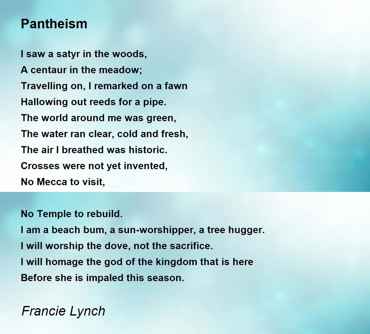 Pantheism Wedding