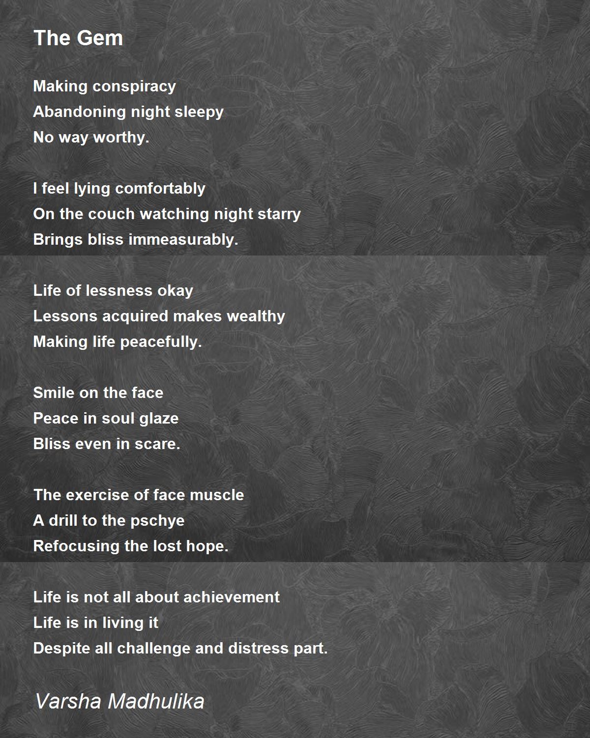 The Gem - The Gem Poem by Varsha M